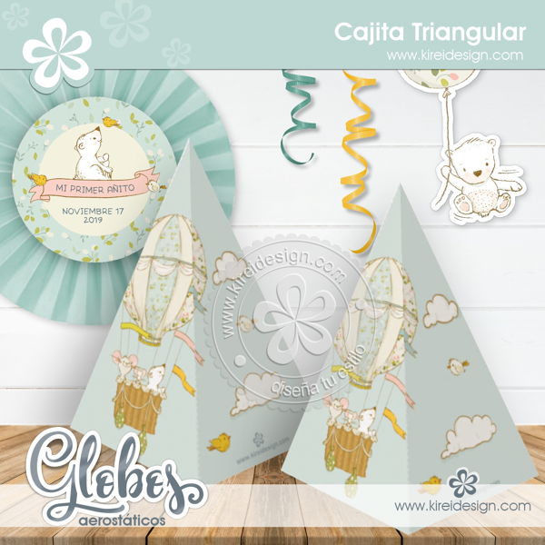 Globos aerostáticos: Cajita triangular - Kireidesign