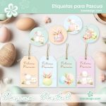 Mini kit imprimible Pascua Pastel - Kireidesign